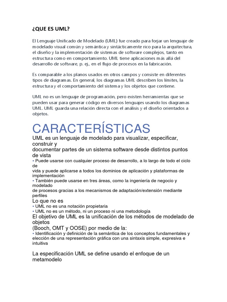 Introducción al Lenguaje UML y Diagramas | PDF | Lenguaje de modelado ...