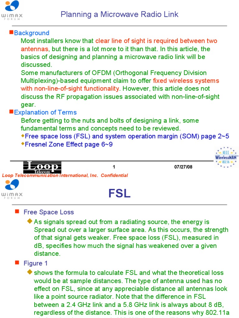 Planing A Microwave Radio Link | PDF | Antenna (Radio) | Broadcasting