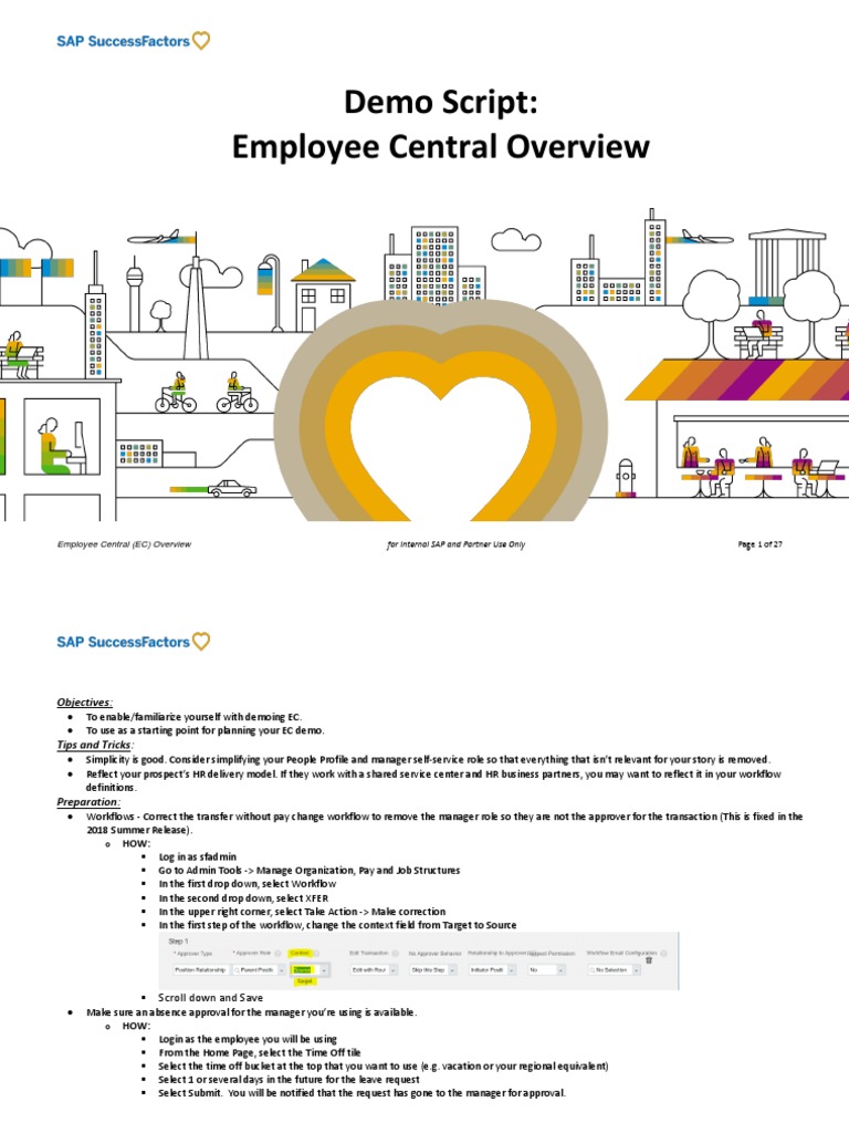 Demo Script - Employee Central Overview | PDF | Analytics | Sap Se