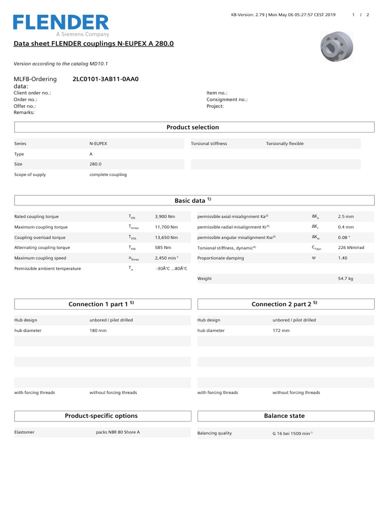 Siemens Motor Data Sheet | PDF | Mechanical Engineering | Manufactured ...