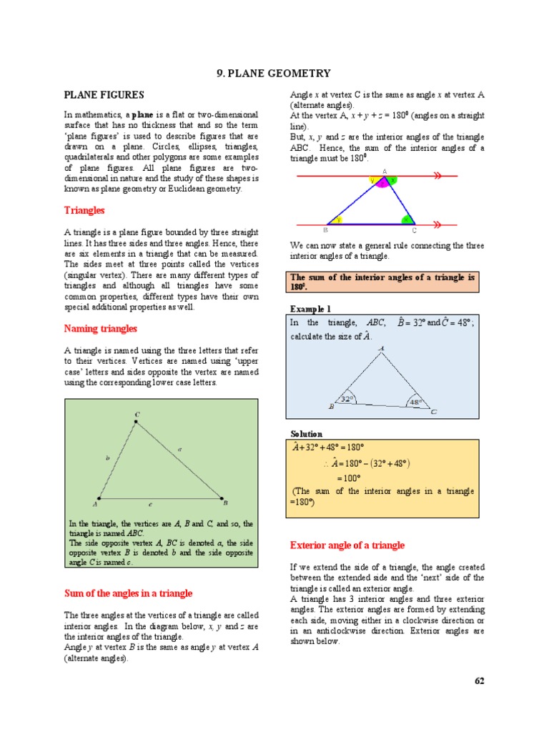 Plane Geometry PDF | PDF | Rectangle | Triangle