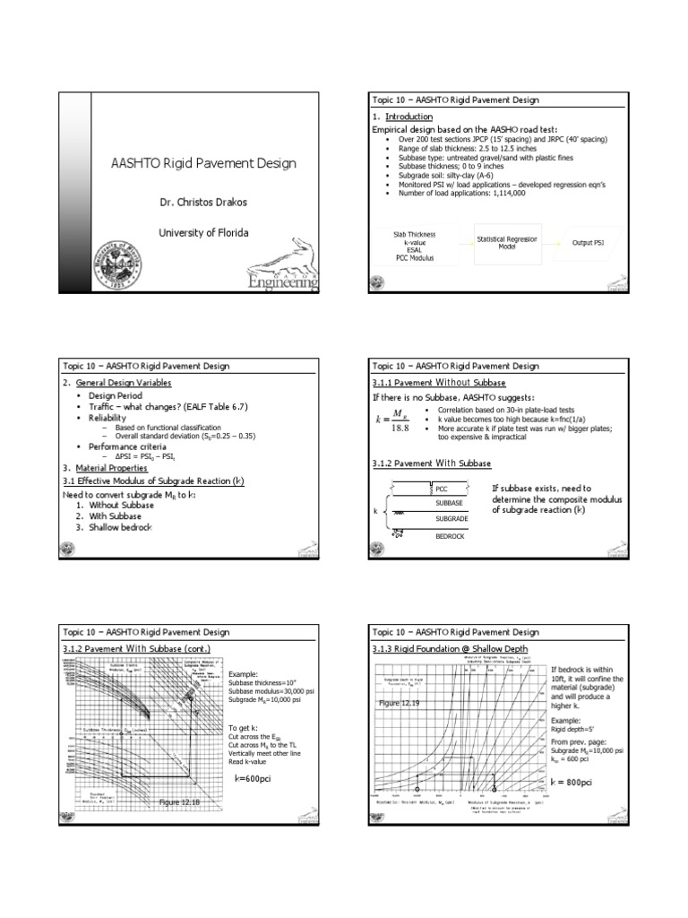Rigid Pavement Design (AASHTO) | PDF | Road Surface | Materials