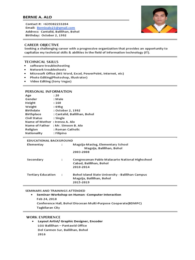 Bernie A Resume | PDF | Career & Growth