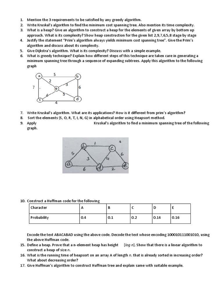 Algorithms For Graphs And Trees A Comprehensive Collection Of Problems 2651