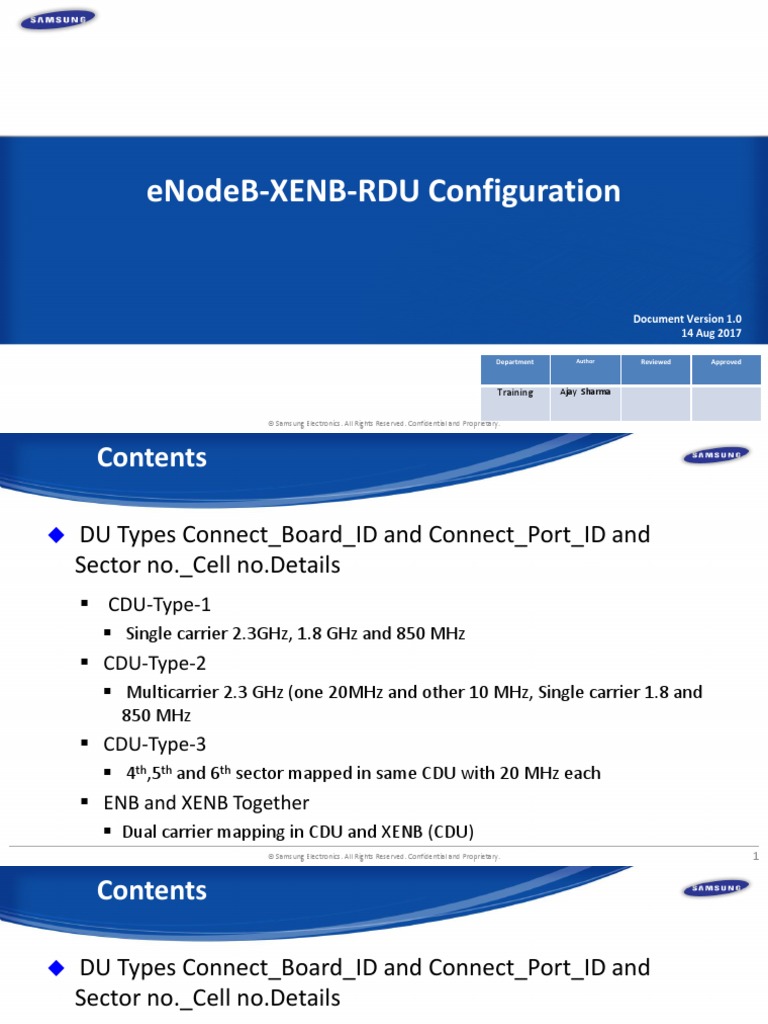 ENode B - XENB-RDU Configuration | PDF | Electronics | Telecommunications
