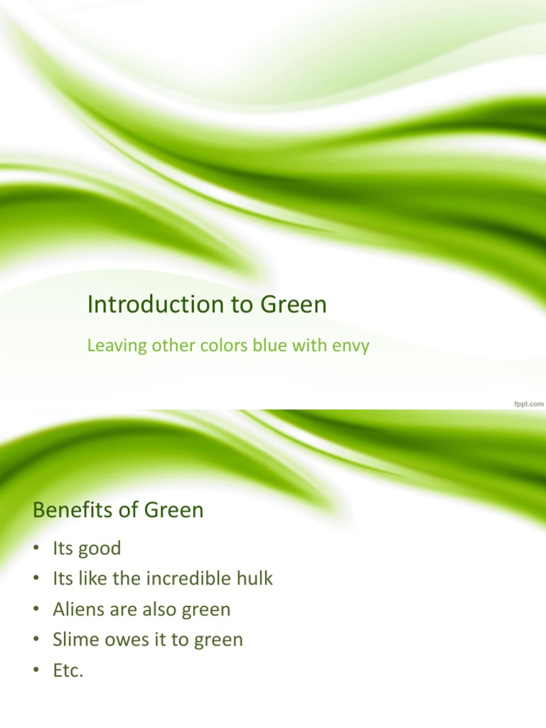 Introduction To Green: Leaving Other Colors Blue With Envy | PDF