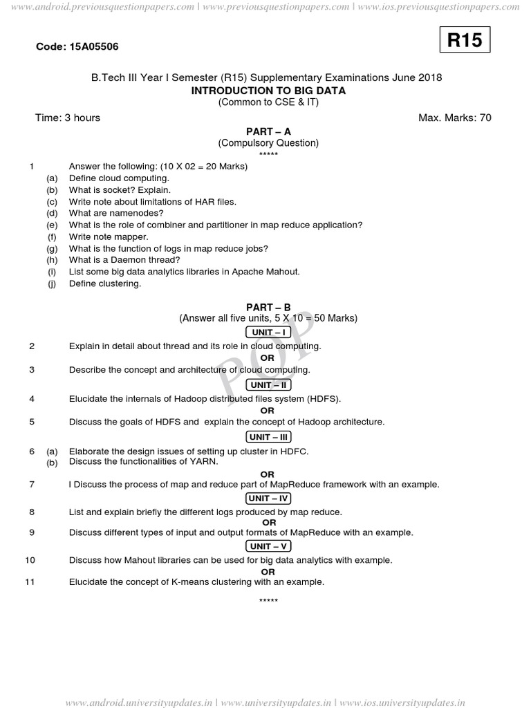 B.Tech III Year I Semester (R15) Supplementary Examinations June 2018 ...