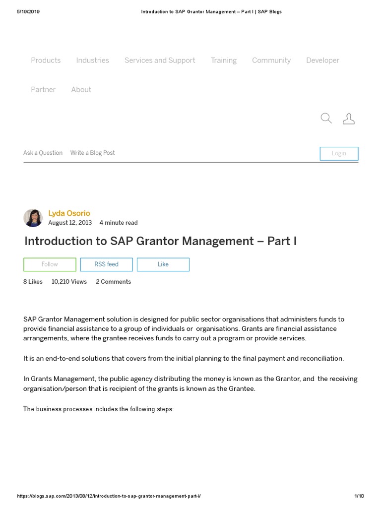 Introduction To SAP Grantor Management - Part I - SAP Blogs PDF | PDF ...