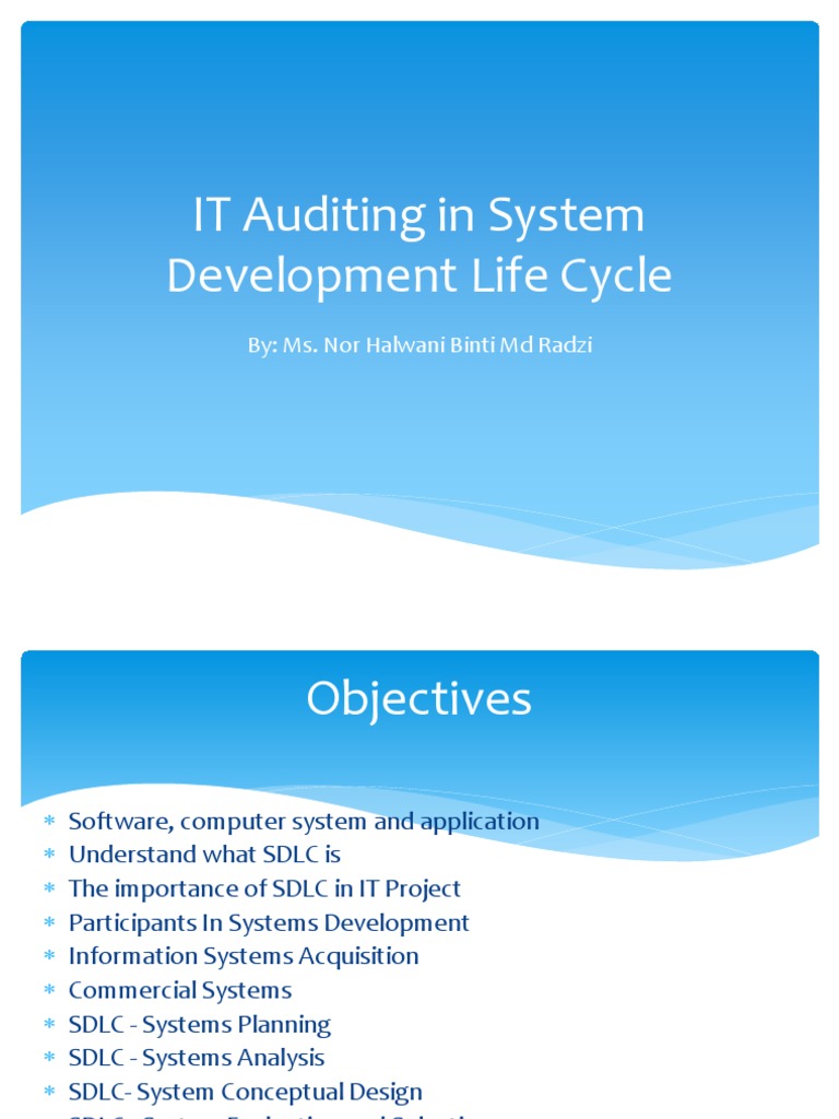 IT Auditing in SDLC Part I | PDF | Software Development | Software ...