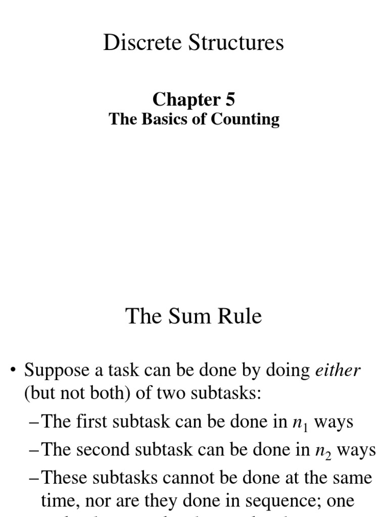 Discrete Structures: The Basics of Counting | PDF | Discrete Mathematics | Teaching Mathematics