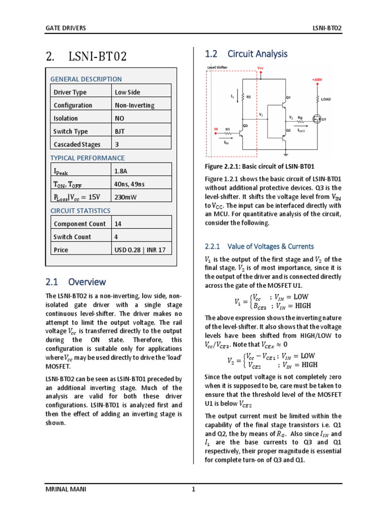 Lsni BT02 | PDF | Mosfet | Capacitor