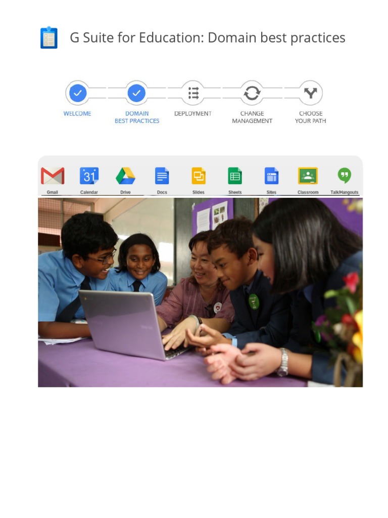 G Suite Education Domain Setup Guide | PDF | Cyberspace | Digital ...