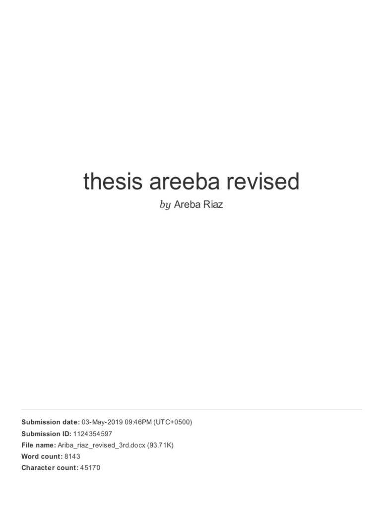 Thesis Areeba Revised 3rd | PDF