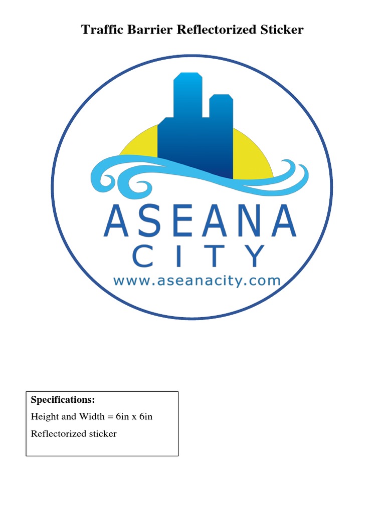 Traffic Barrier Reflectorized Sticker: Specifications | PDF
