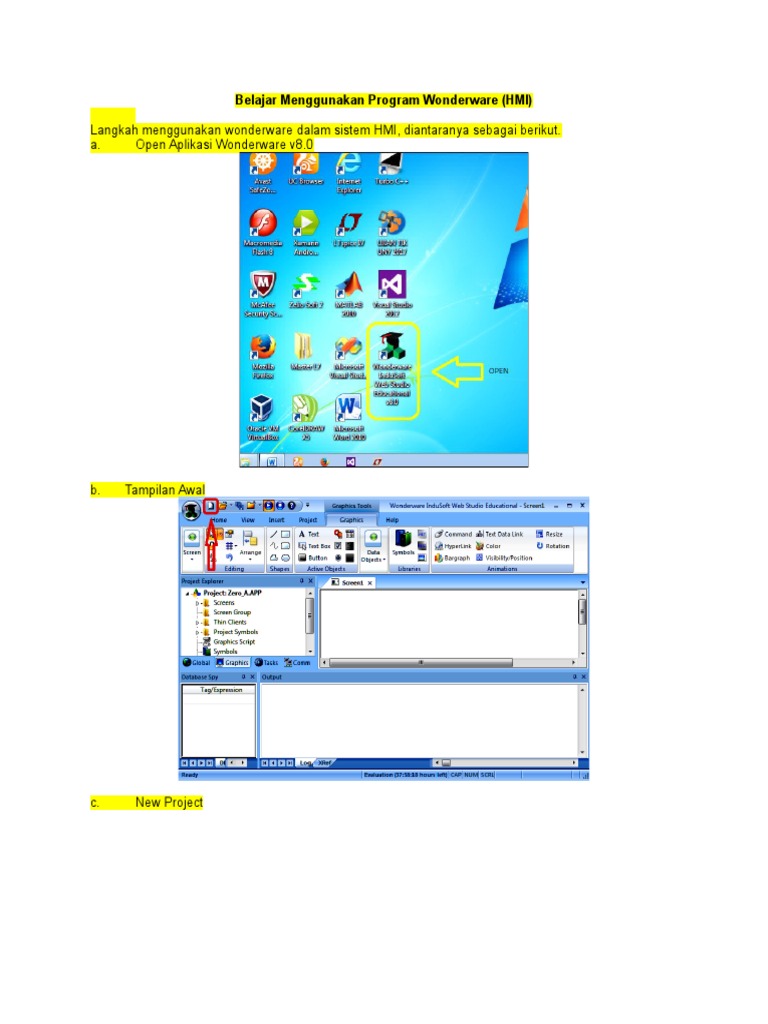 Belajar Menggunakan Program Wonderware | PDF | Komputer | Teknologi & Rekayasa