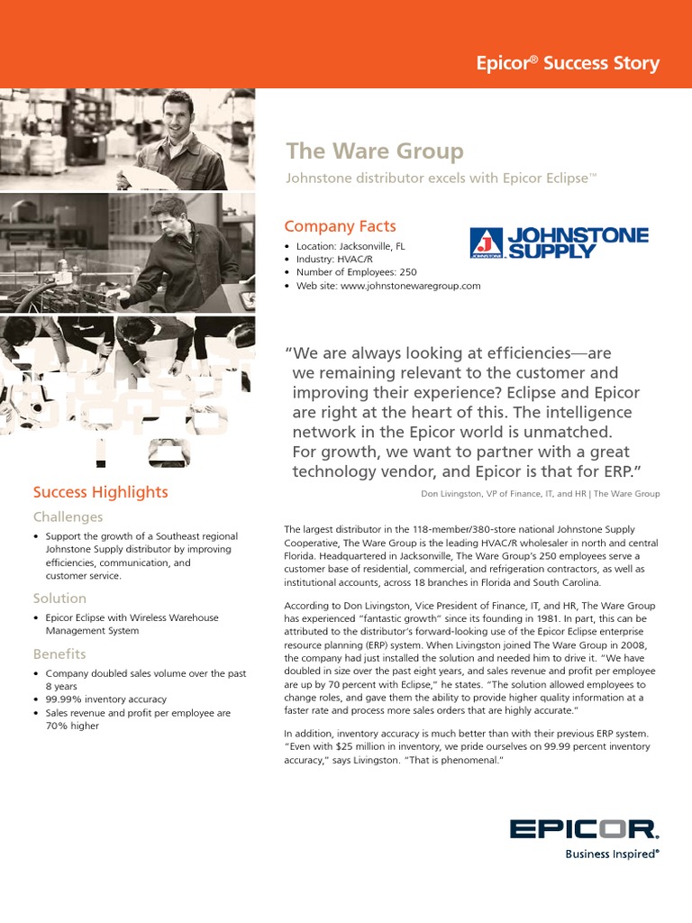 Epicor Eclipse Johnstone Ware Group Ens | PDF | Enterprise Resource ...