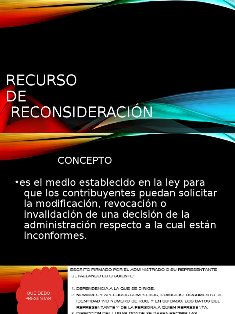 Recurso de Reconsideracion | PDF