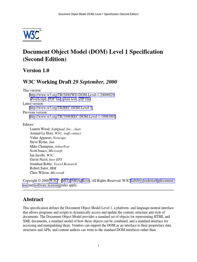 Dom PDF | PDF | Document Object Model | Application Programming Interface