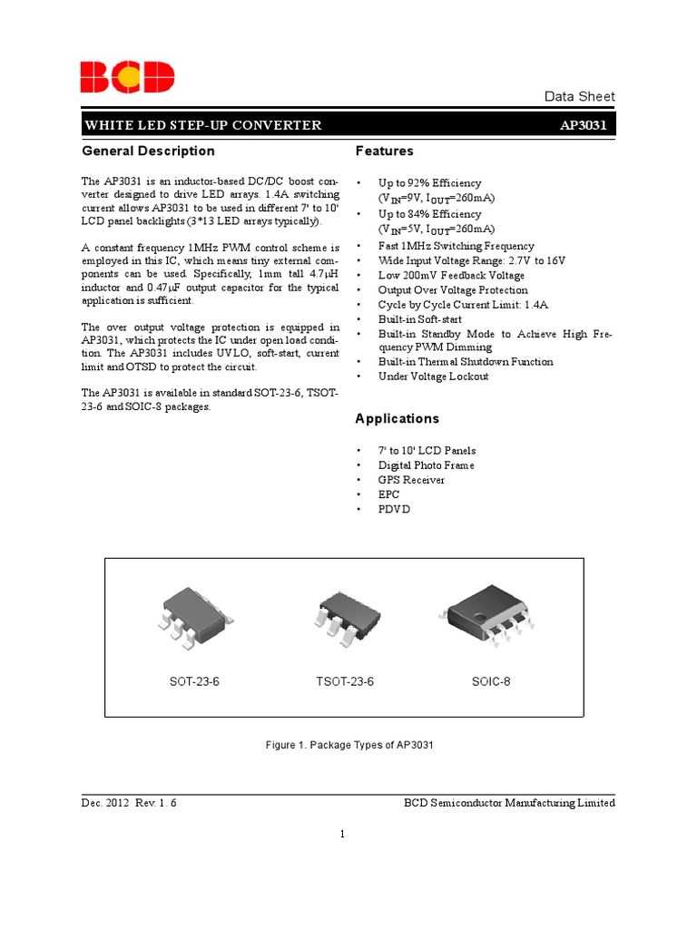 Optimizing LED Performance with the AP3031 Constant Frequency Boost ...