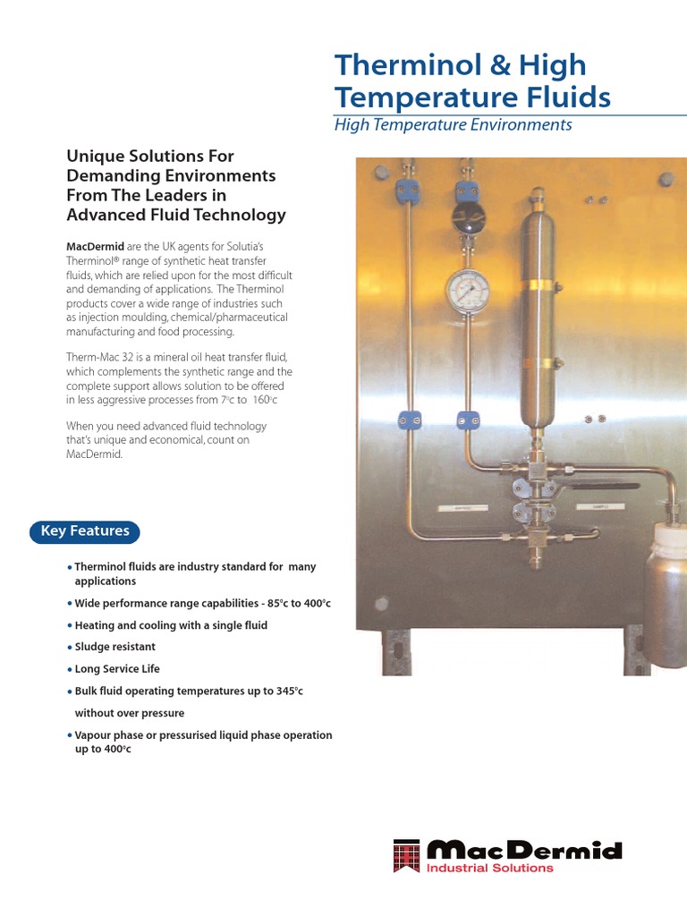 Therminol & High Temperature Fluids | PDF | Coolant | Petroleum