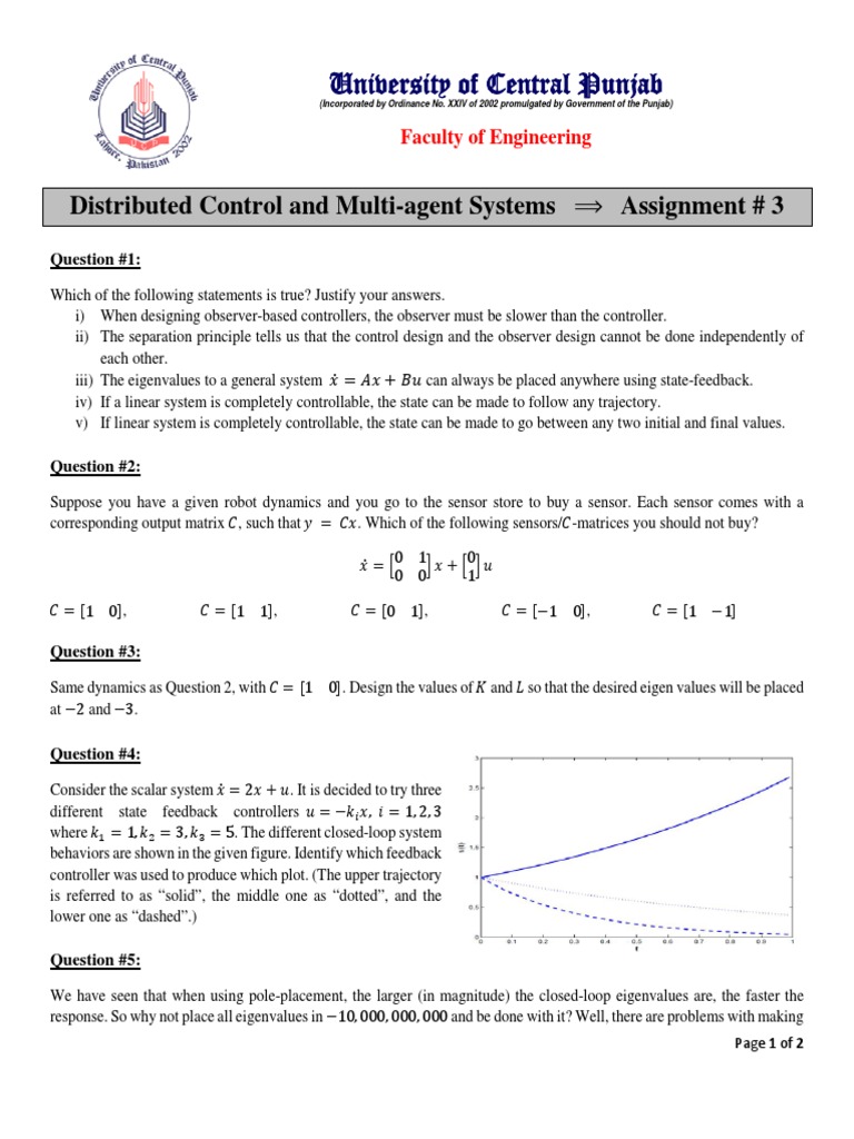 DSM Assignment#3 (Module#4) .PDF | PDF | Control Theory | Applied Mathematics