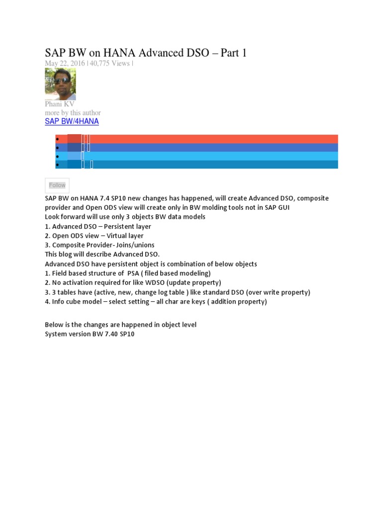 Sap BW On Hana Advanced Dso PDF | PDF | Information Technology Management | Information Retrieval
