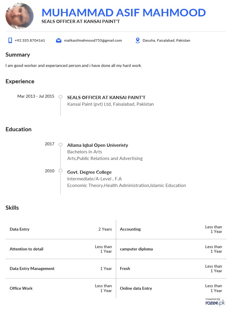 Muhammad CV PDF | PDF