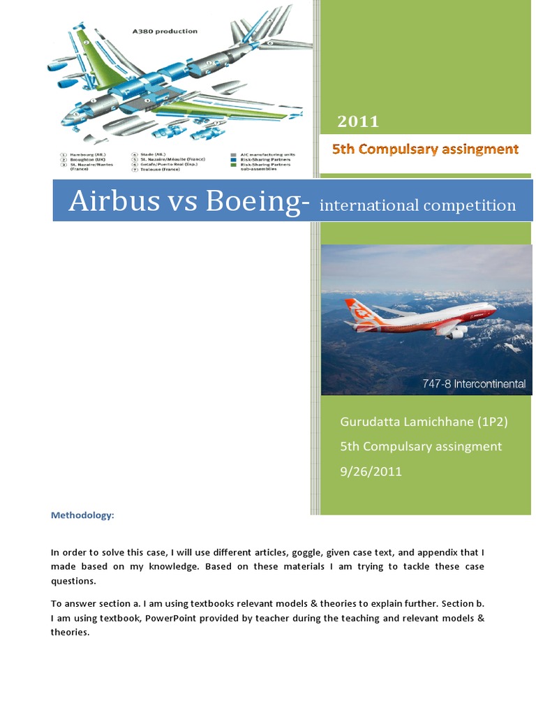 Airbus Vs Boeing-: International Competition | PDF | Airbus | Boeing