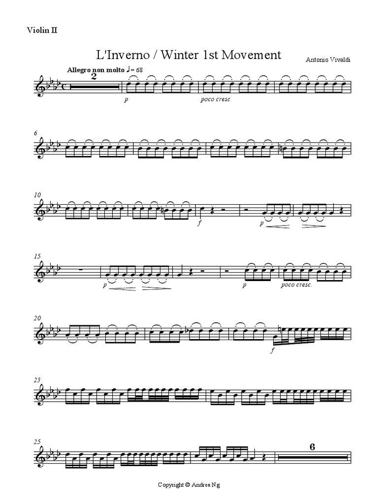 (Free Scores - Com) - Vivaldi Antonio Winter First Movement Complete ...