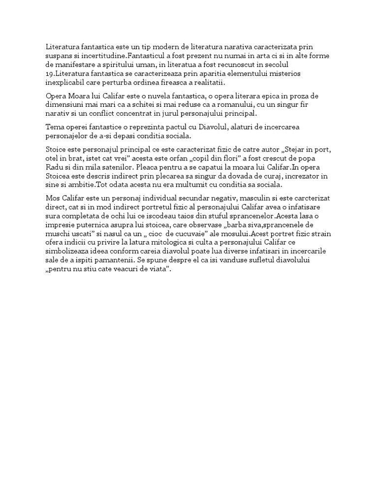 Moara Lui Califar | PDF