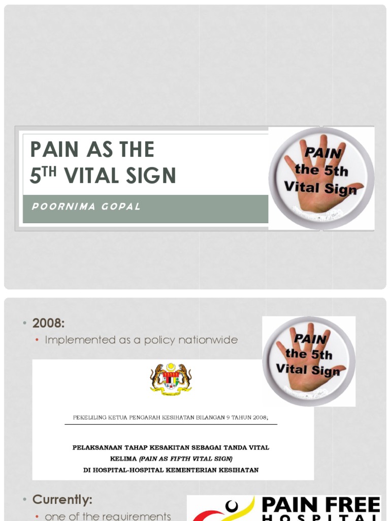 Pain As 5th Vital Sign | PDF | Chronic Pain | Pain