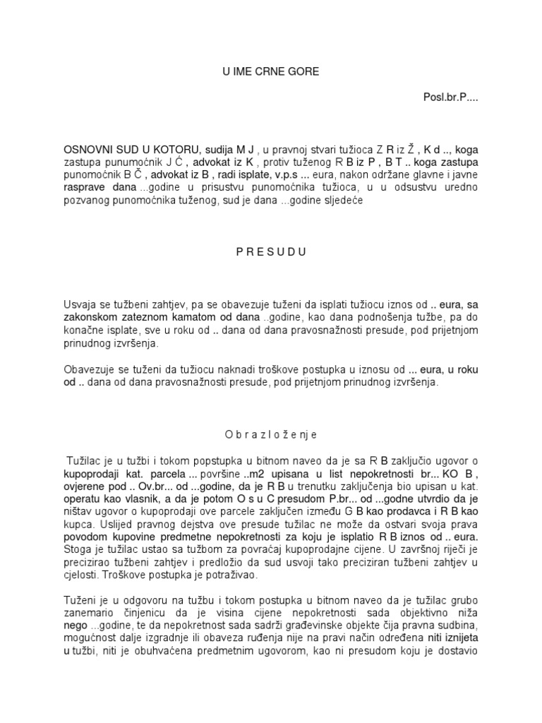 Presuda | PDF