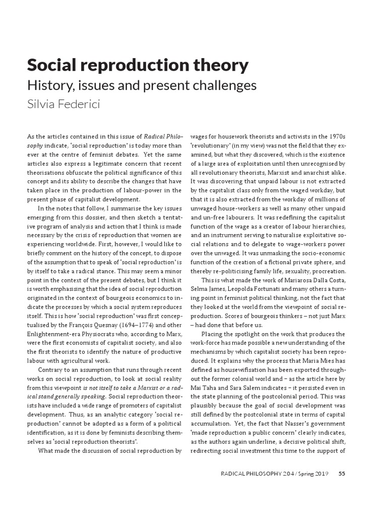 Challenges in Social Reproduction Theory | PDF | Surrogacy | Capitalism