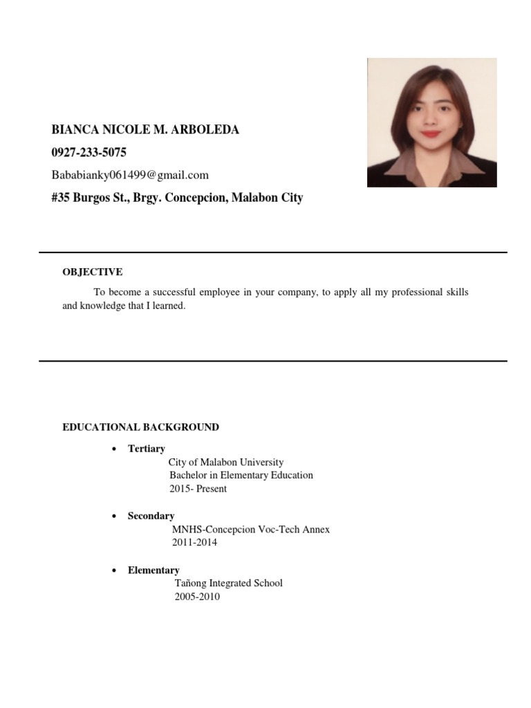 Bia Resume | PDF | Primary Education | Behavior Modification