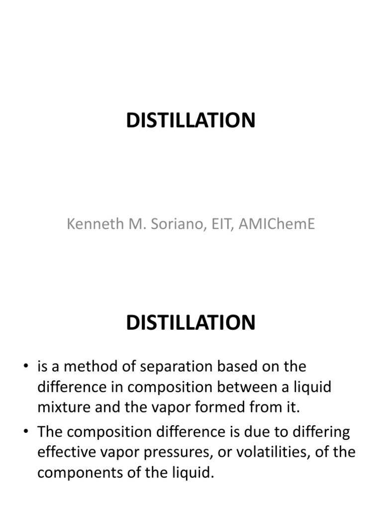 DiStillation PDF | Download Free PDF | Distillation | Laboratory Techniques
