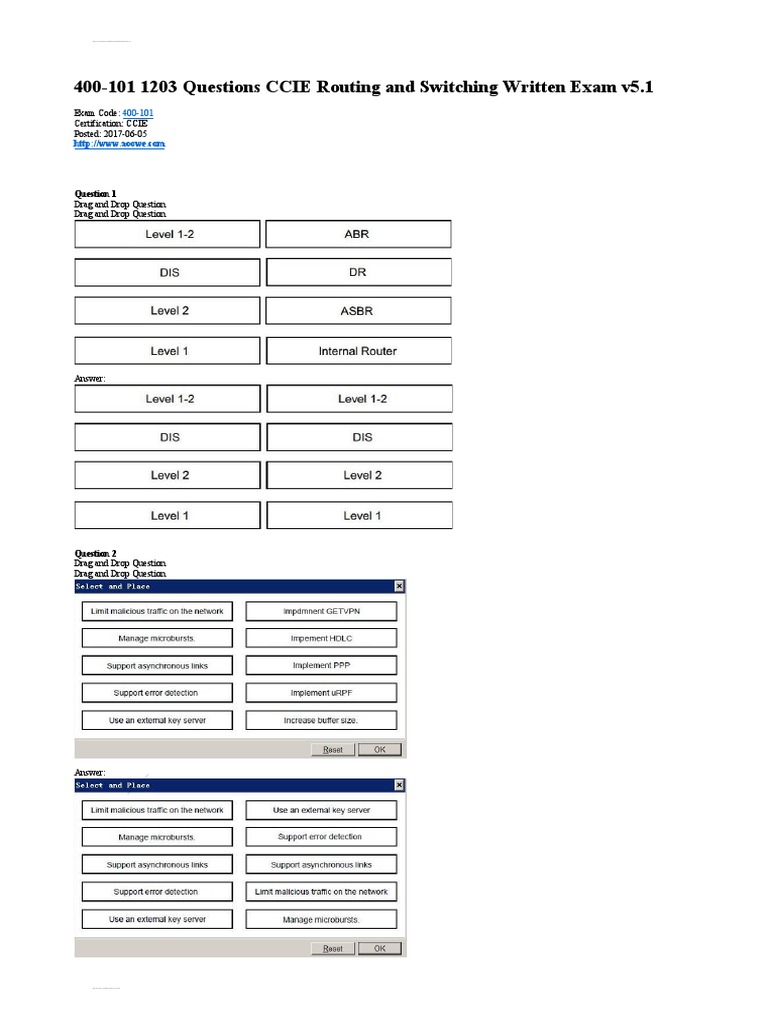 CCIE Routing Exam Questions | PDF | Multiprotocol Label Switching | Networking