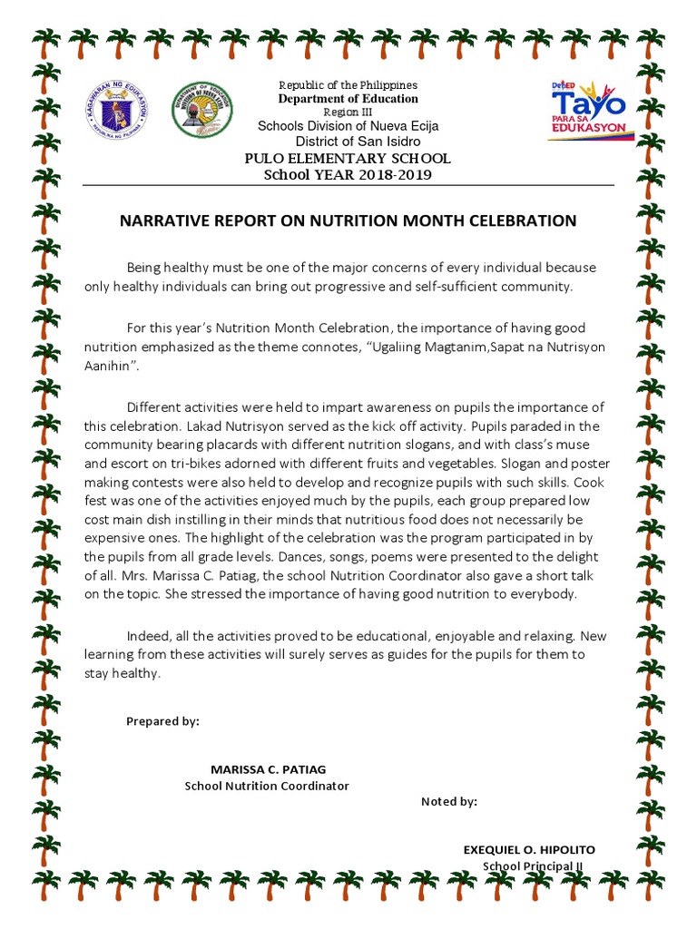 Narrative Nutrition Month Celebration | PDF | Food And Drink