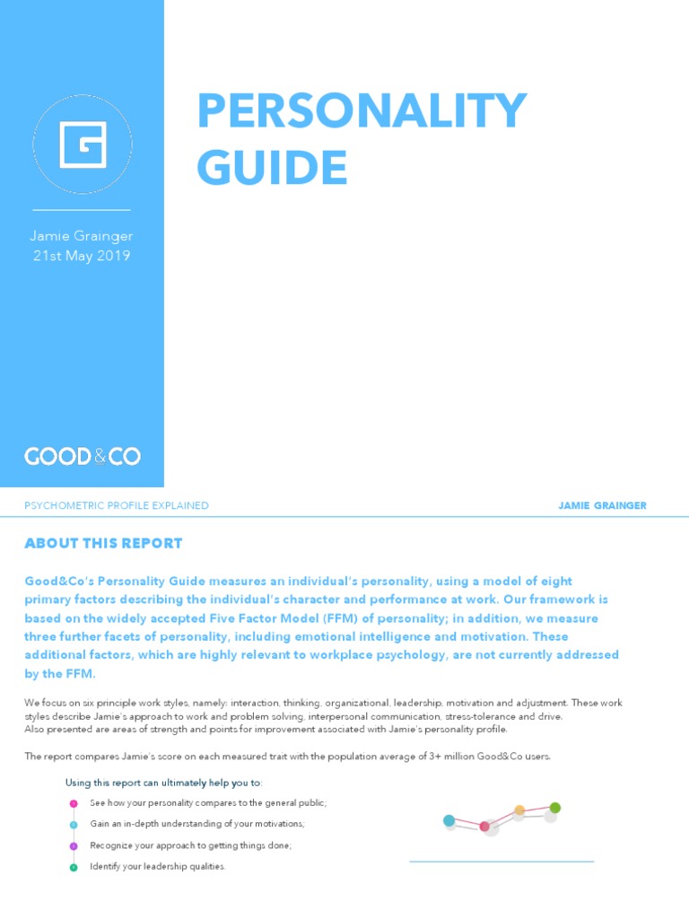 Psychometric Report | PDF | Extraversion And Introversion | Leadership