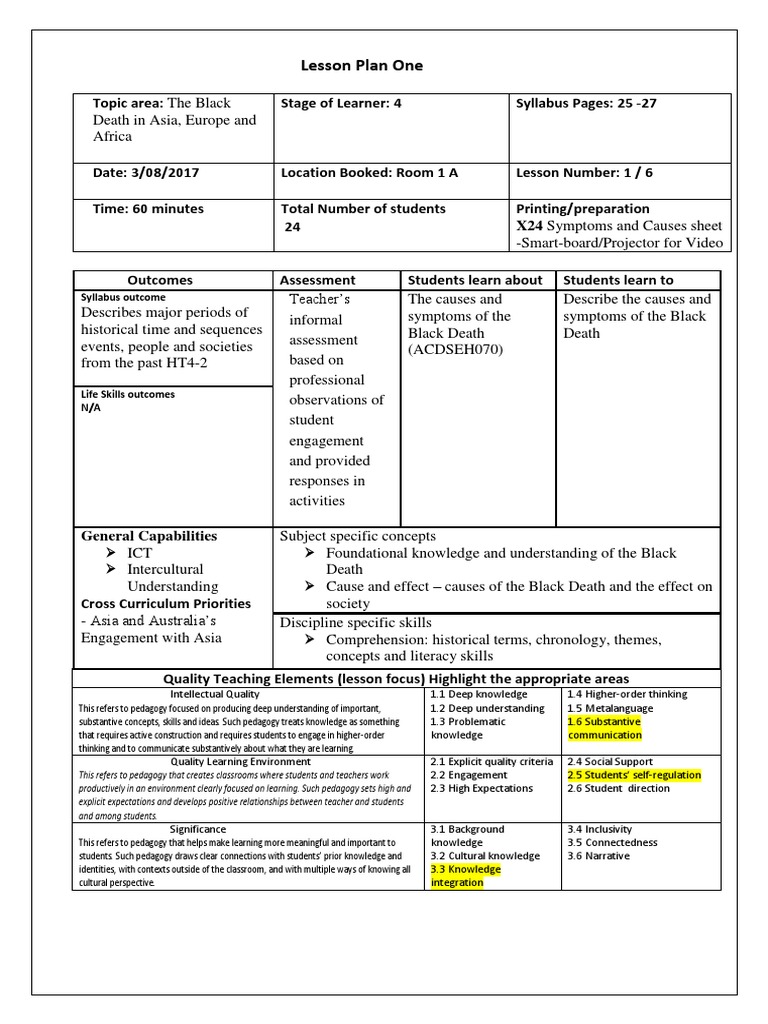 History Lesson Plan | PDF | Pedagogy | Teachers
