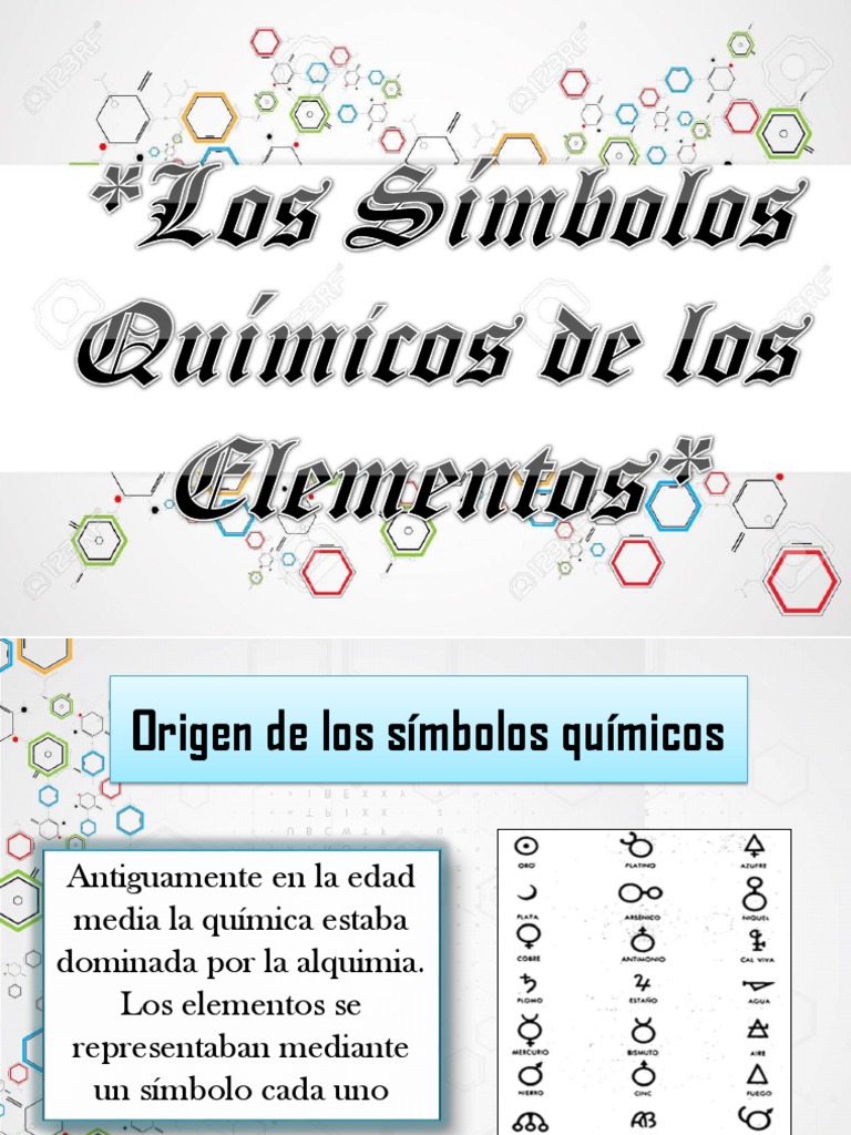 Simbolos Quimicos de Los Elementos | PDF | Materiales | Compuestos químicos