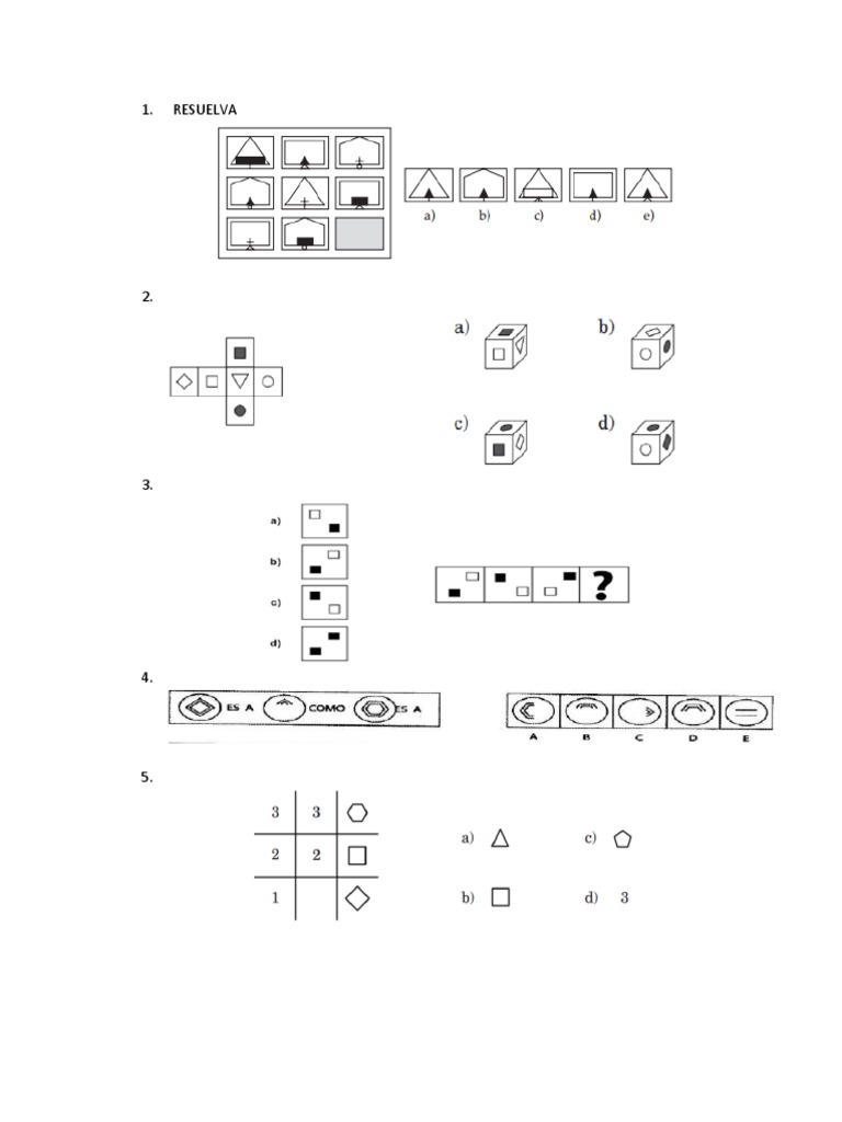 Test de Razonamiento Abstracto N°1 - Jovenesweb | PDF