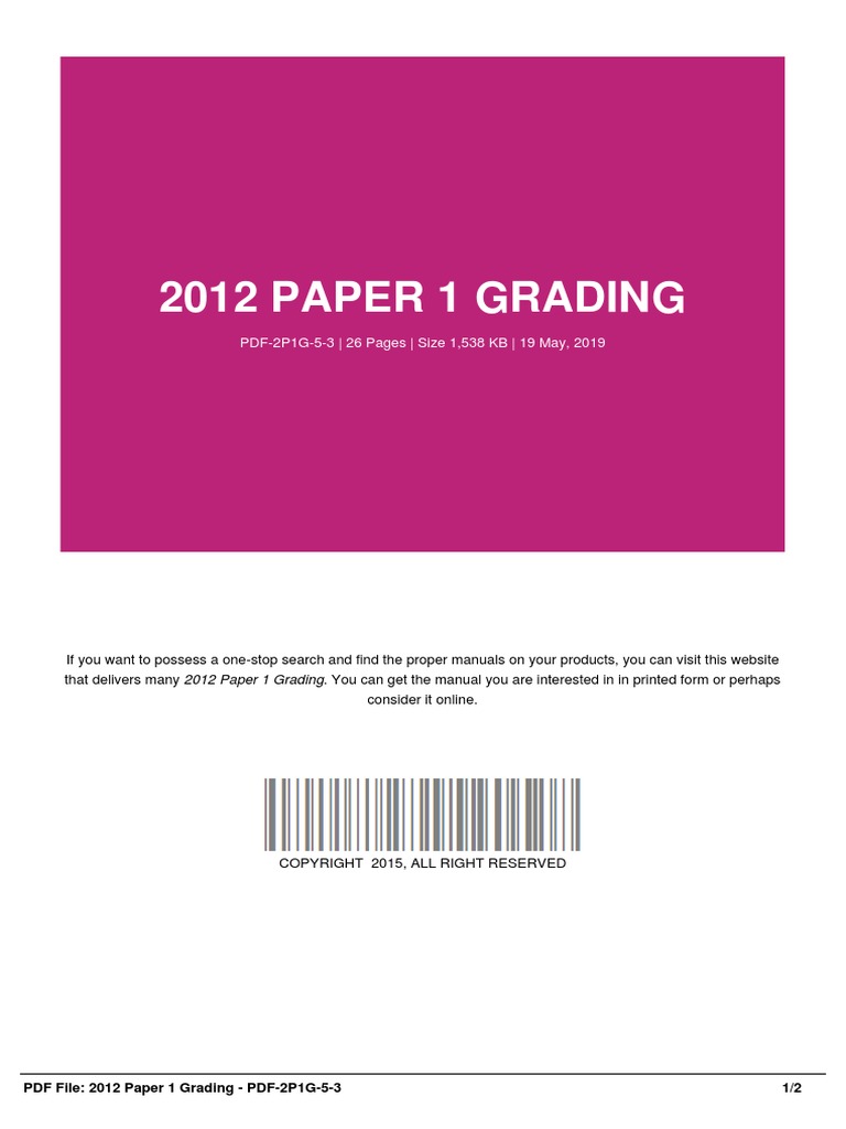 ID049fe2f36-2012 Paper 1 Grading | PDF | Internet | Websites