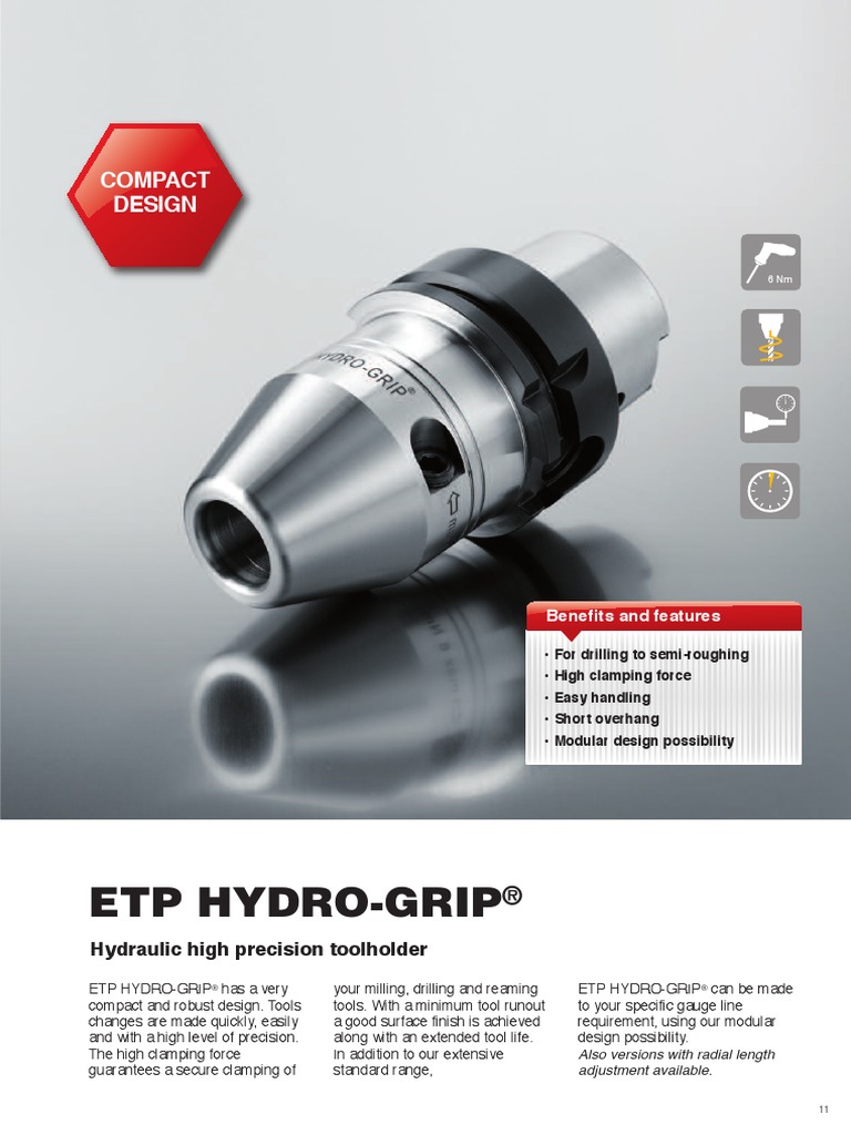 Etp Hydro-Grip: Compact Design | PDF | Screw | Crafts