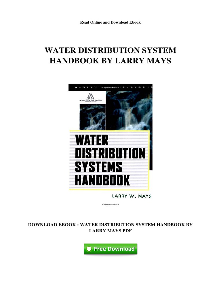Water Distribution System Handbook by Larry Mays PDF | PDF | Hydrology ...