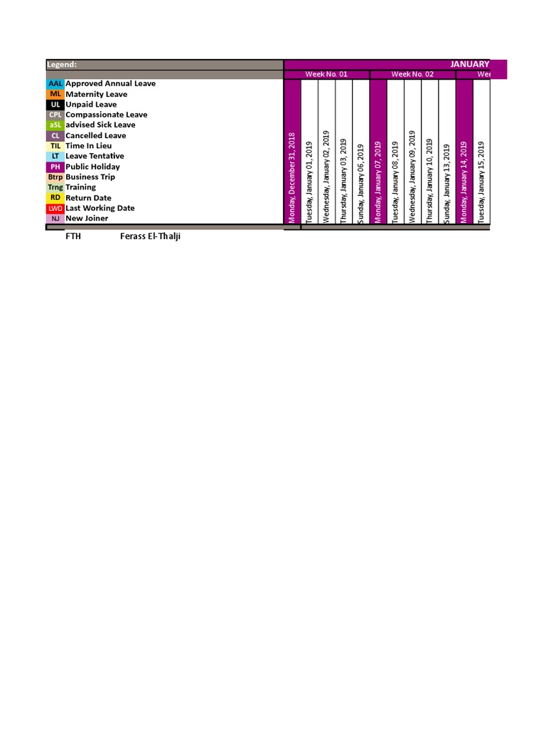 Leave Matrix | PDF | Working Time | Social Programs