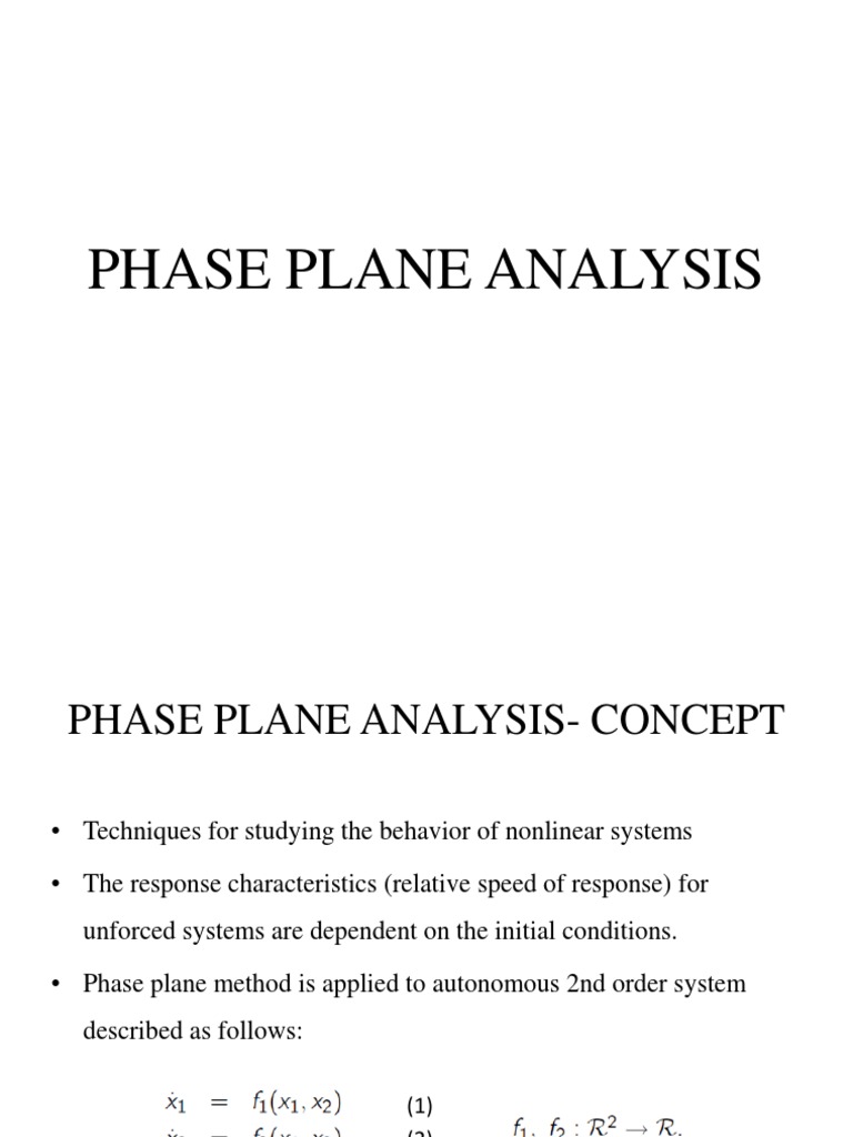 Phase Plane Analysis Explained | PDF | Vector Space | Nonlinear System