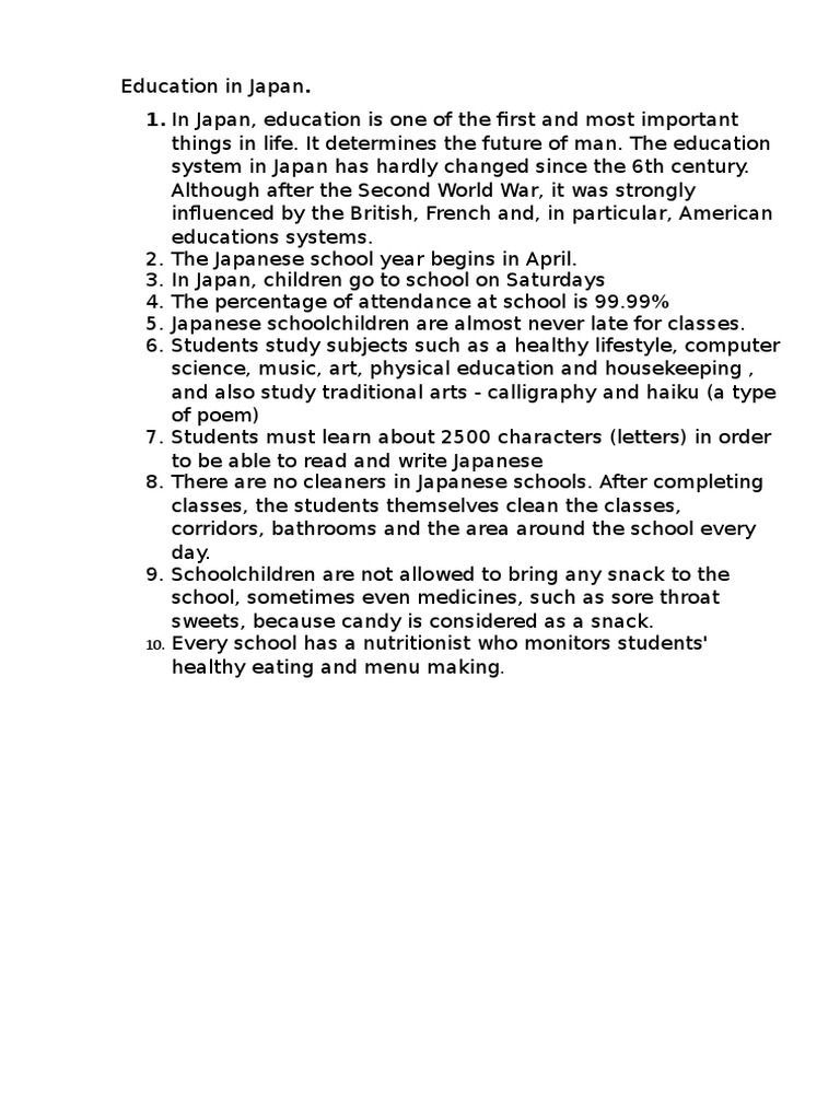 Education in Japan | PDF