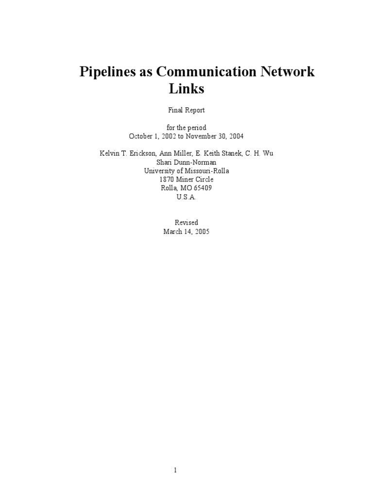 Pipelines As Communication Network | PDF | Routing | Antenna (Radio)