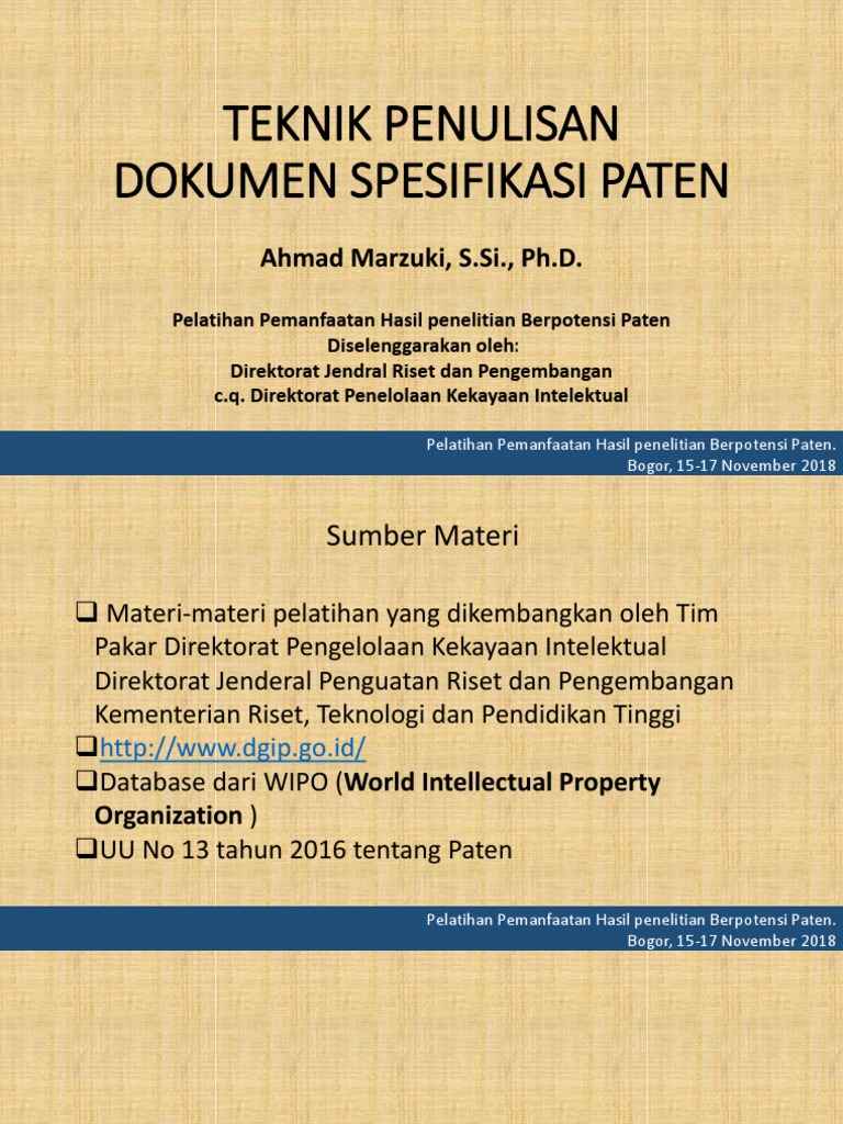 Teknik Penulisan Paten | PDF