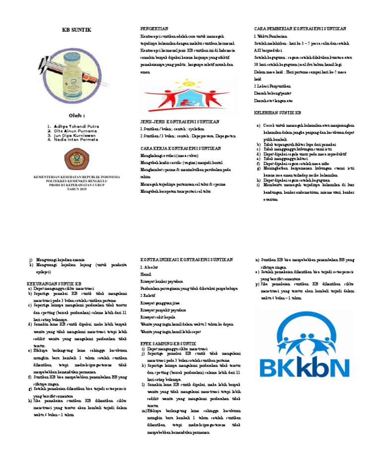 Leaflet KB Suntik | PDF